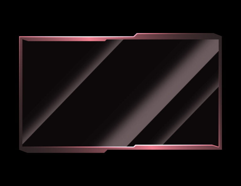 Pink Rose Gold Twitch Webcam Overlay - Animated Light Border